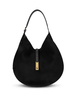 Polo Ralph Lauren Polo Id Large Suede Shoulder Bag