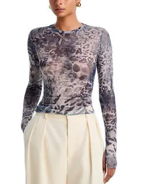 AFRM Kaylee Crewneck Mesh Top - Patchwork