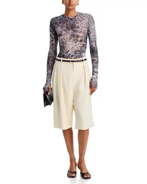 AFRM Kaylee Crewneck Mesh Top - Patchwork