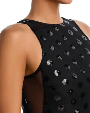 AFRM Berto Sequin Dot Mesh Maxi Dress