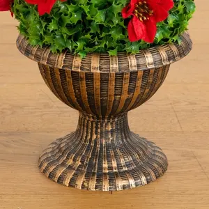 NEARLY NATURAL 3' Pre Lit Artificial Christmas Ornament Holly Berry Topiary Tree