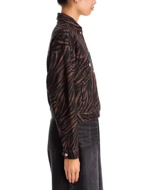 Rag & Bone Miramar Printed Trucker Jacket - Zebra