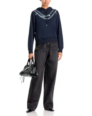 Rag & Bone Miramar Terry Cotton Charms Hoodie