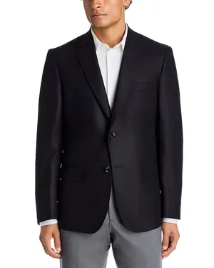 Bloomingdale'S Loro Piana Fabric Wool & Cashmere Twill Regular Fit Sport Coat Exclusive - Black