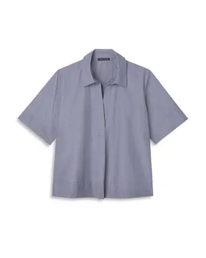 Eileen Fisher Classic Collar Short Sleeve Top