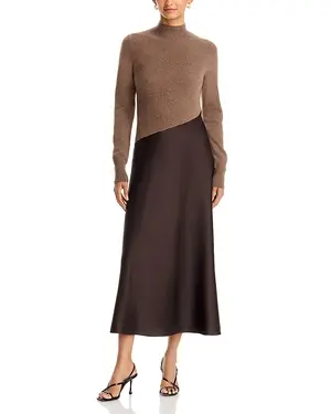 Tanya Taylor Vera Turtleneck Midi Dress