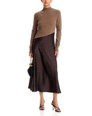 Tanya Taylor Vera Turtleneck Midi Dress