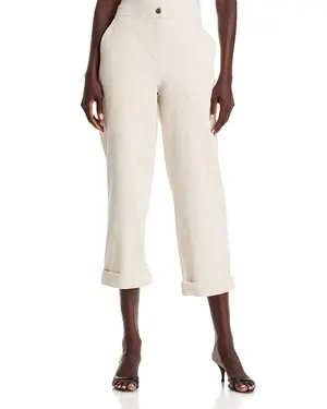 Eileen Fisher Cotton Stretch Corduroy Ankle Straight Pants