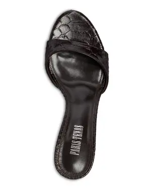 Paris Texas Lidia Croc Embossed Leather Sandals