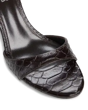 Paris Texas Lidia Croc Embossed Leather Sandals