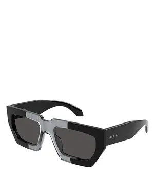 Alaïa Square Sunglasses, 56mm Black