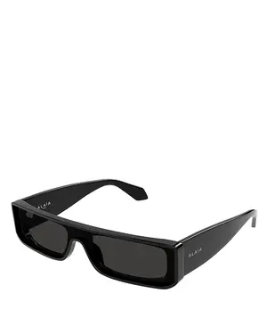 Alaïa Rectangular Sunglasses, 99mm - Black