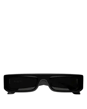 Alaïa Rectangular Sunglasses, 99mm - Black