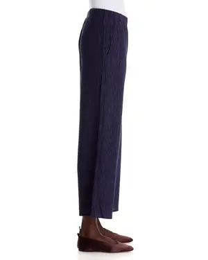 Eileen Fisher Plisse Wide Leg Ankle Pants