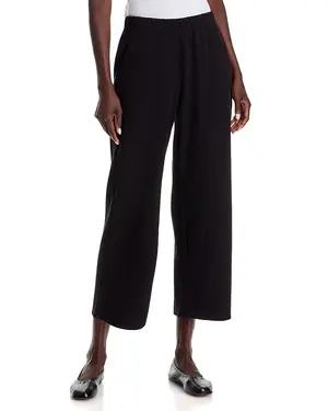 Eileen Fisher Cotton Knit Straight Ankle Pants