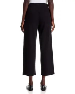 Eileen Fisher Cotton Knit Straight Ankle Pants