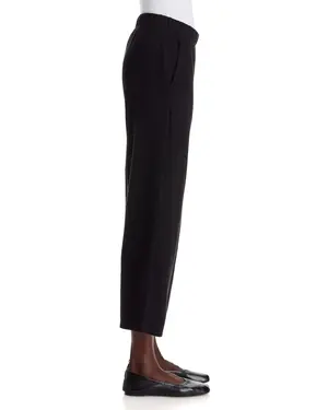 Eileen Fisher Cotton Knit Straight Ankle Pants