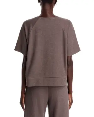 Eileen Fisher Cotton Crewneck Short Sleeve Tee - Rye