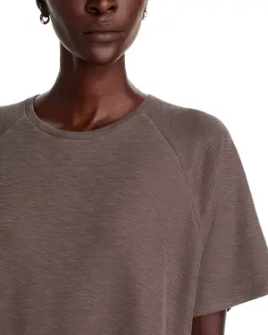 Eileen Fisher Cotton Crewneck Short Sleeve Tee - Rye