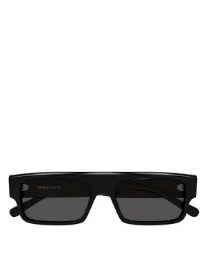 Alexander McQueen Square Sunglasses, 55mm - Black