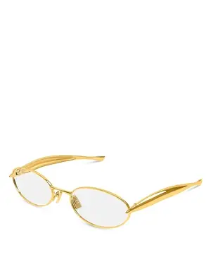 Bottega Veneta Sardine Oval Sunglasses, 57mm - Gold