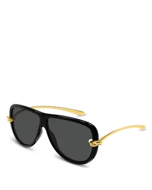 Bottega Veneta Knot Pilot Sunglasses, 61mm - Black