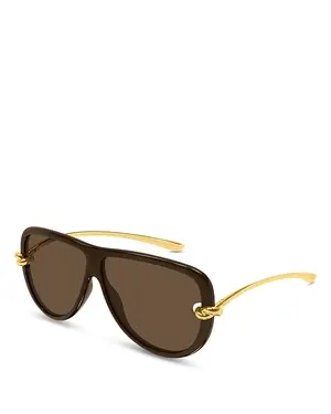 Bottega Veneta Knot Pilot Sunglasses, 61mm - Brown