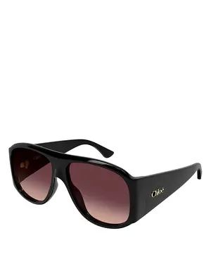 Chloé Izia Pilot Sunglasses, 60mm - Black