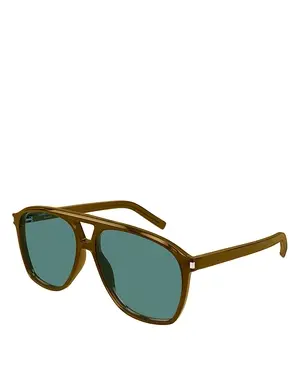 Saint Laurent Dune Pilot Sunglasses, 58mm - Brown