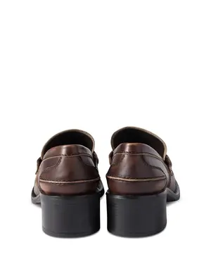 Miu Miu Deco Penny Loafers - Ebano