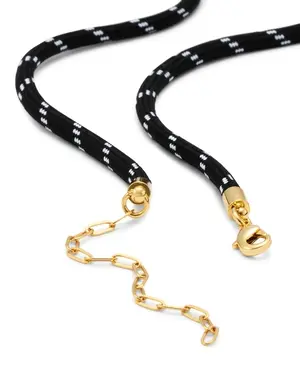 Aqua Crystal & Stone Cord Pendant Necklace, 16-18 Exclusive