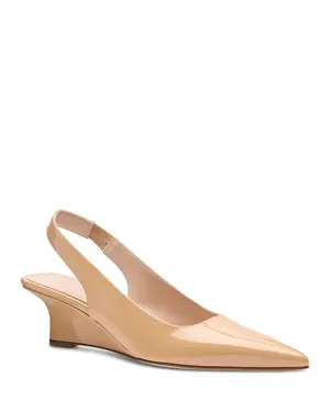 STUART WEITZMAN Vinnie Patent Leather Slingback Pumps