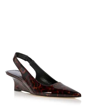 STUART WEITZMAN Vinnie 50 Wedge Pumps - Dark Brown