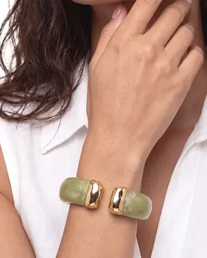 Ettika Carved Relic Cuff Bracelet