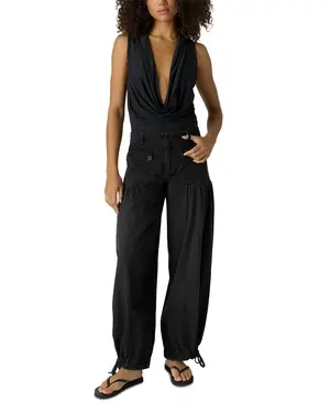 Free People We're Going Out Cowl Neck Bodysuit