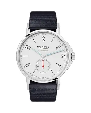 NOMOS GLASHUTTE Ahoi Neomatik 38 Date Watch, 38.5mm - White Silver