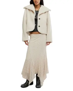 Free People Softest Touch Teddy Jacket - Tea