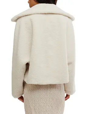 Free People Softest Touch Teddy Jacket - Tea