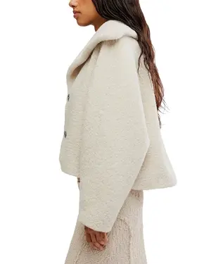 Free People Softest Touch Teddy Jacket - Tea