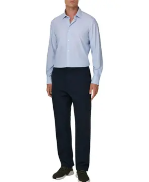 Boggi Milano Micro Patterned Stretch Nylon Slim Fit B Tech Shirt