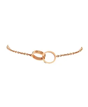 CARTIER Love Interlocking Bracelet 18k Rose Gold - Pink