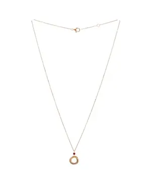 CARTIER Trinity Pendant Necklace 18k Tricolor And Ruby