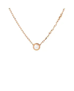 CARTIER Large D'amour Pendant Necklace 18k Rose Gold With Diamond - Pink