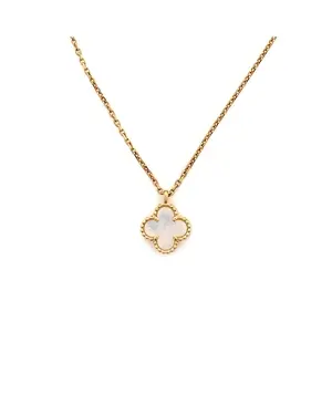 VAN CLEEF & ARPELS Sweet Alhambra Pendant Necklace 18k And Mother Of Pearl - Gold
