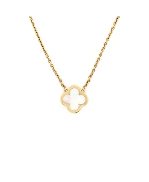 VAN CLEEF & ARPELS Pure Alhambra Pendant Necklace 18k And Mother Of Pearl - Gold