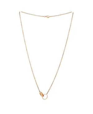 CARTIER Love Interlocking Necklace 18k Rose Gold