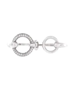 Hermès Large Filet D'or Double Ring 18k Gold With Diamonds