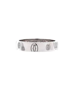CARTIER 4mm C De Happy Birthday Band Ring 18k Gold