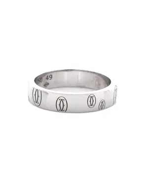 CARTIER 4mm C De Happy Birthday Band Ring 18k Gold