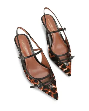 KURT GEIGER Knightsbridge Printed Leather Slingback Pumps